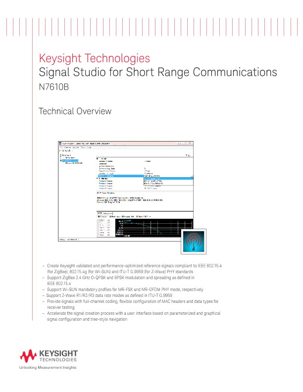 N7610B Signal Studio for Short Range Communications PDF Asset Page | Keysight